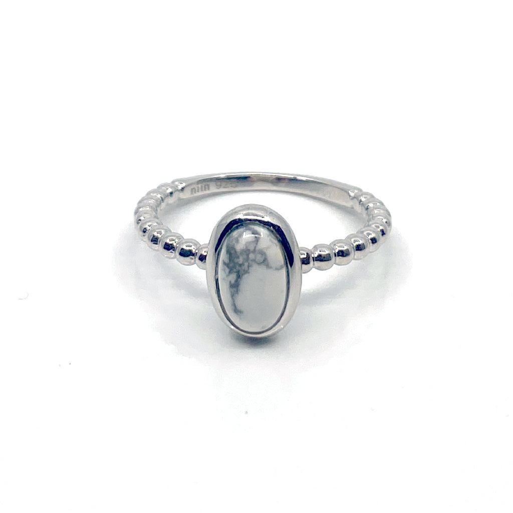 Daniella Silver Oval Stack Ring – niin